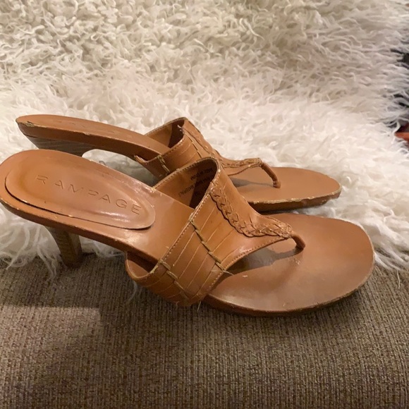 Rampage | Shoes | 229 Rampage Slides Heels Sandals 7m Peeling | Poshmark